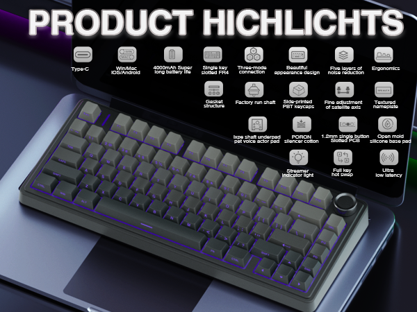 AULA F87 Pro Wireless Mechanical Gaming Keyboard – The Revive Tech