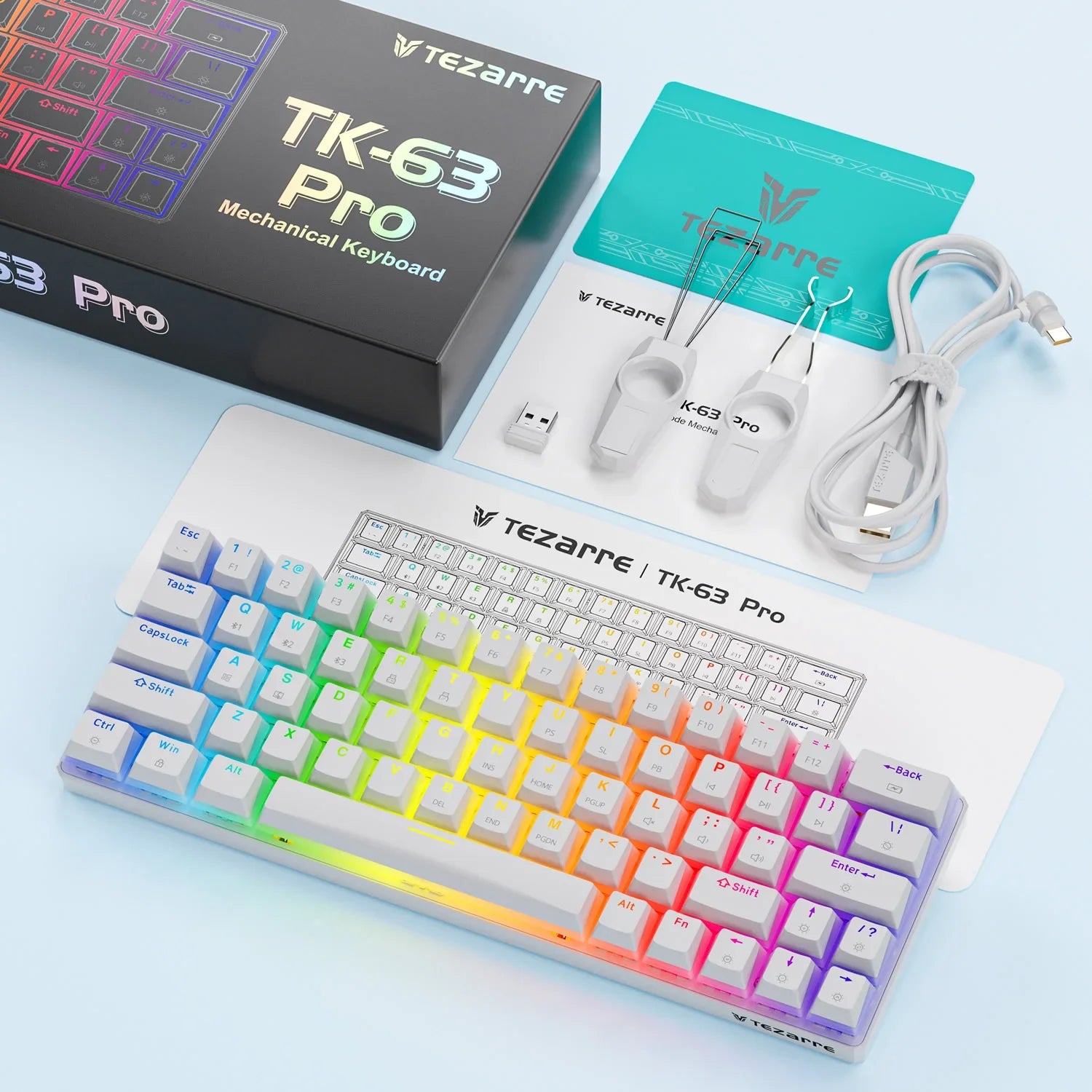 Tezarre TK63 Pro Wireless Mechanical Gaming Keyboard – The Revive Tech